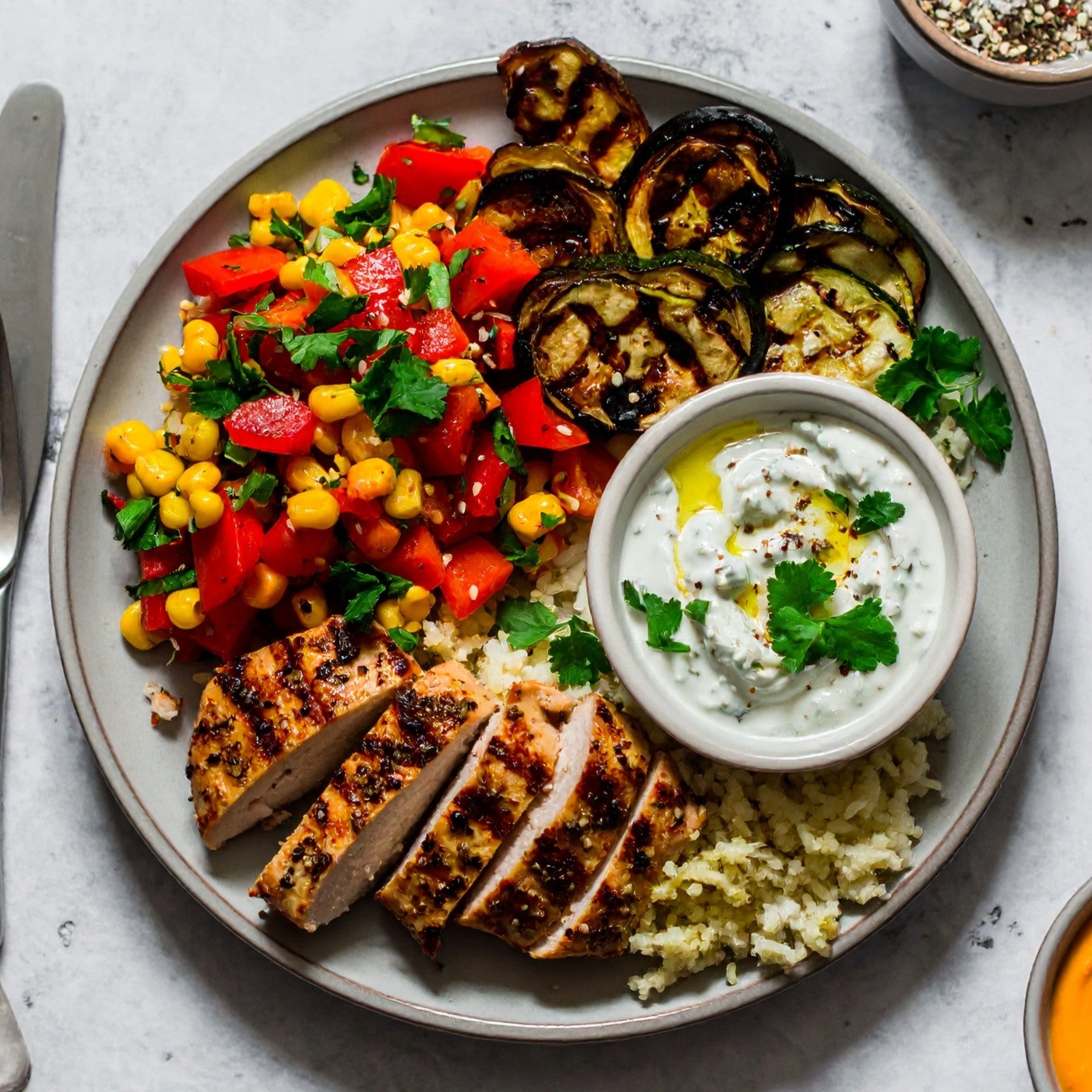 Chicken Mezze Bowl - Low Carb | Menu Item | Healthy Fresh Meals